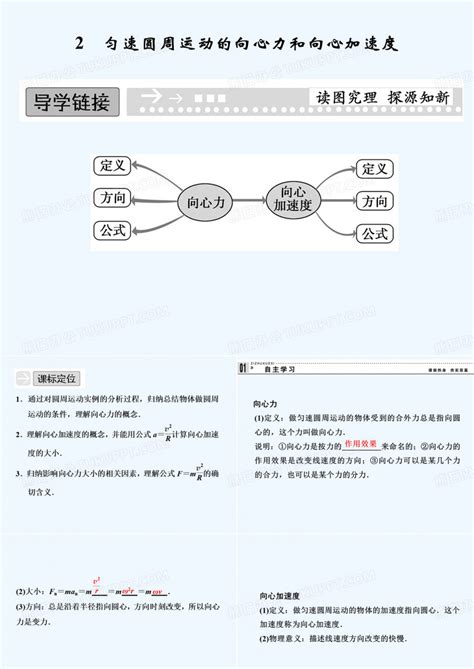 2013 2014学年高一物理配套课件：22匀速圆周运动的向心力和向心加速度（教科版必修2）ppt模板下载编号lzrwgrex熊猫办公
