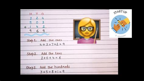 Addition Of 3 Three Digit Numbers Youtube