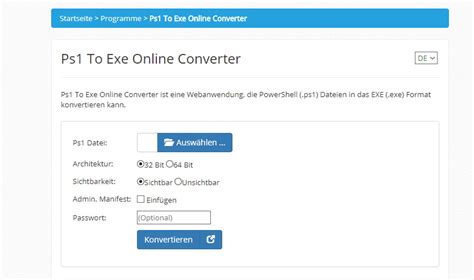 Powershell Ps1 In Eine Exe Datei Umwandeln Mit Einem Konverter Wrapper