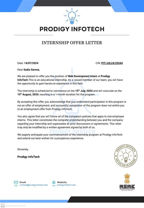 Sadia Sarwar On Linkedin Prodigyinfotech Webdevelopment Internship