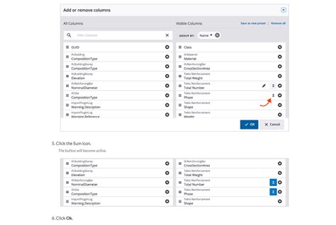 Data Table No Summing Properties Button Trimble Connect User Forum