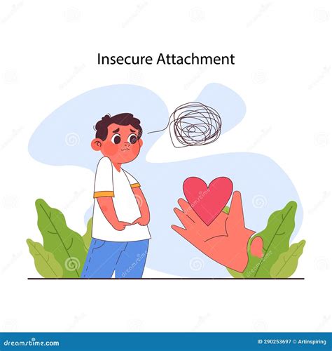 Attachment Theory Avoidant Or Fearful Attachment Style In A Romantic Cartoon Vector