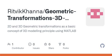 GitHub RitvikKhanna Geometric Transformations D Modelling D And D Geometric