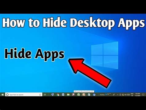 How To Hide Or Unhide Desktop Apps In Windows 10 Aigs YTech YouTube