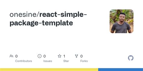 Github Onesine React Simple Package Template