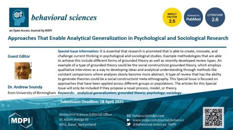 Behavioral Sciences Mdpi On Linkedin 📢 A New Special Issue Is Now Open