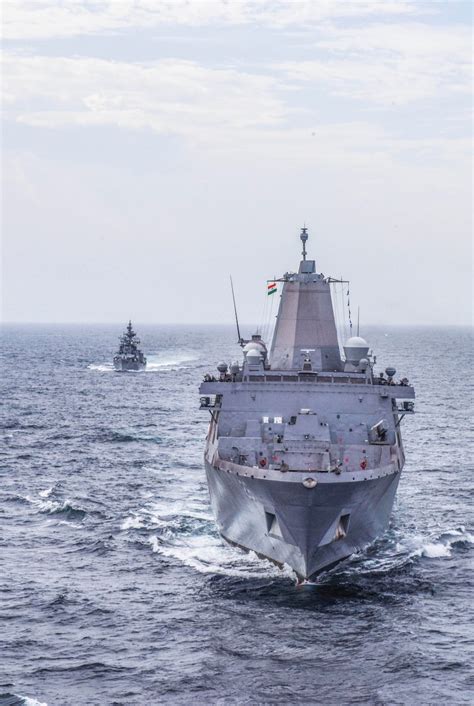 Uss John P Murtha Indian Navy Conduct Maritime Exercises Commander