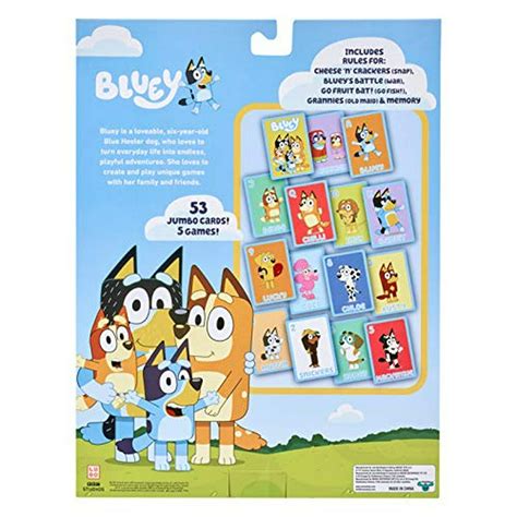 Bluey 5 In 1 Card Game Includes 53 Jumbo Cards Bluey Bodega Aurrera