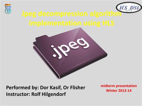 ppt jpeg decompression algorithm implementation using hls powerpoint