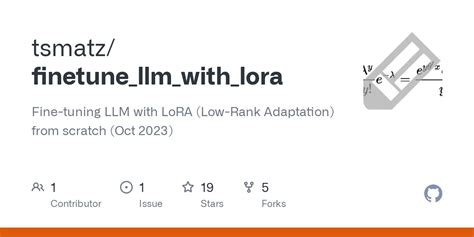 GitHub Tsmatz Finetune Llm With Lora Fine Tuning LLM With LoRA Low Rank Adaptation From