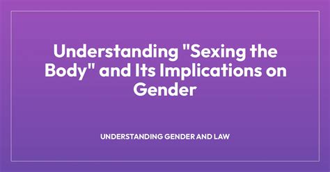 Understanding Gender And Law Gender Studies