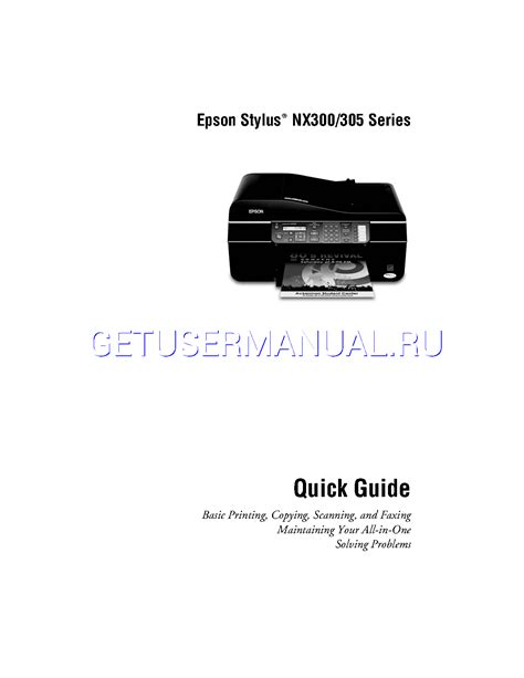 Epson All In One Drucker Stylus Nx300 All In One Printer Kurzanleitung