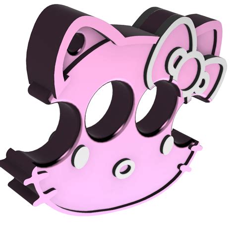 Archivo Stl Finger Knuckle Duster Brass Knuckles Hello Kitty Stylish 👋