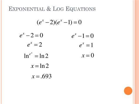 Ppt Exponential And Logarithmic Equations Powerpoint Presentation