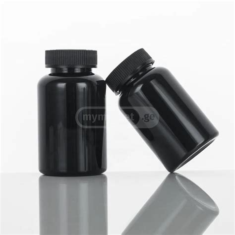 პლასტმასის ბოთლი 250მლ მედიკამენტებისთვის ბიო დანამატებისთ მეორადი