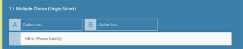 multichoice single select shout docs