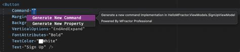 Data Binding Intellisense Mfractor Documentation