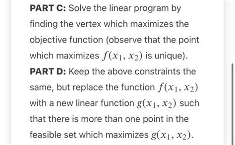 Solved Consider The Following Linear Programming Problem