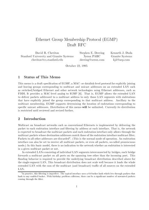 Pdf Ethernet Group Membership Protocol Egmp Draft Rfc