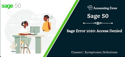 Resolve The Sage Error 1020 Access Denied