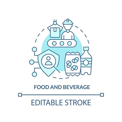 Food And Beverage Turquoise Concept Icon Biometric Technology Usage Abstract Idea Thin Line