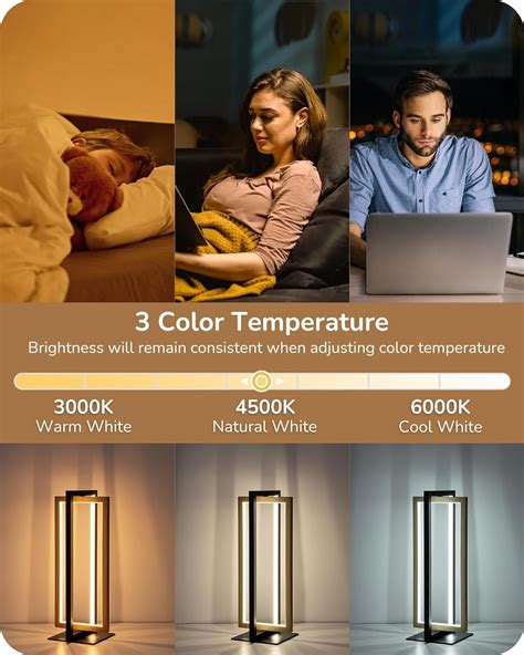 Led Table Lamp Stepless Dimmable Bedside Lamp Max 750lm 3 Color