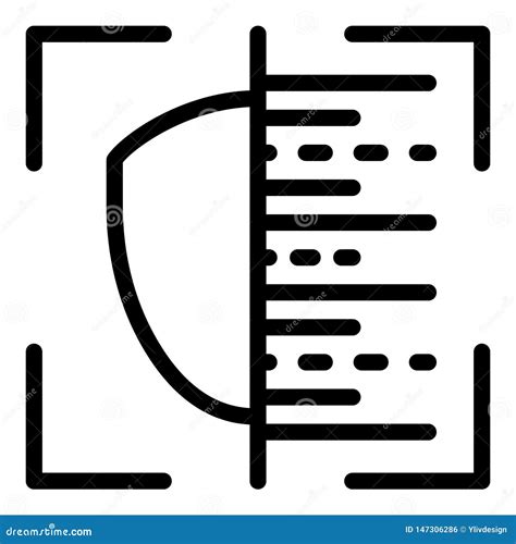 Face Biometrics Icon Outline Style Stock Vector Illustration Of Encryption Computer 147306286