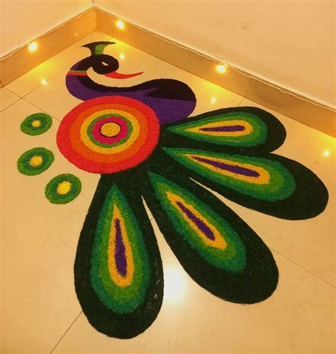 Rangoli Diwali Sencillo Fácil Y Sencillo Diseño Diwali Rangoli