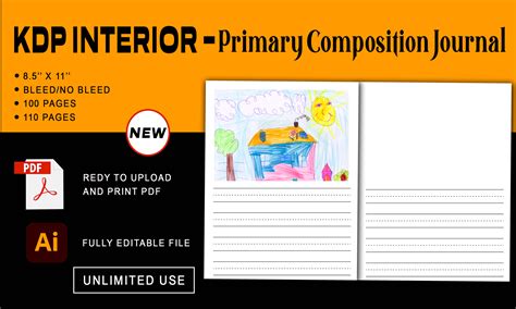 Primary Composition Journal Graphic By Designer Pro · Creative Fabrica