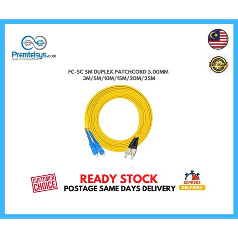 FC PC SC PC Patch Cord Singlemode Duplex Mm Shopee Malaysia