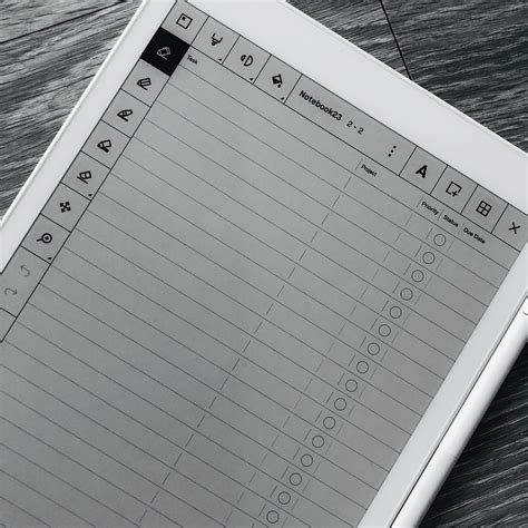 ReMarkable Tablet Daily Task Status Log Template
