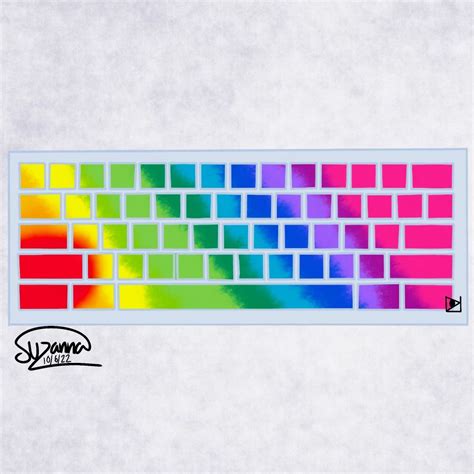 Rainbow Colored Keyboard Sticker