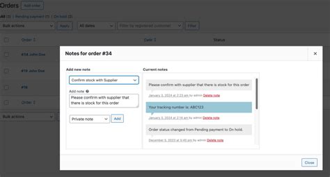 Enhanced Order Notes Woocommerce Marketplace