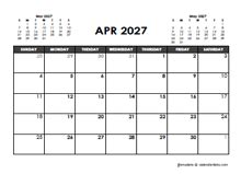 April 2027 Calendar With Holidays Calendarlabs