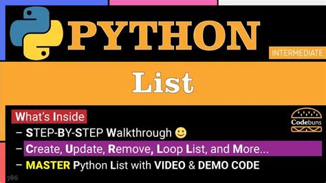 List in Python (With Step-By-Step Video Tutorial)