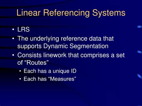 Ppt Linear Referencing Dynamic Segmentation And Caltrans