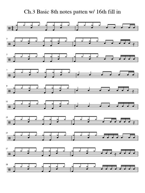 Ch3 Basic 8th Notes Patten W 16th Fill In Pdf
