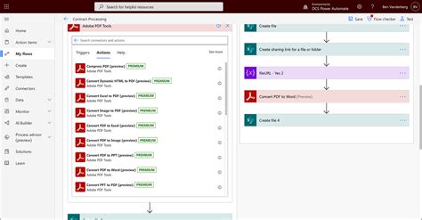 automate pdf actions with adobe pdf services connector for microsoft
