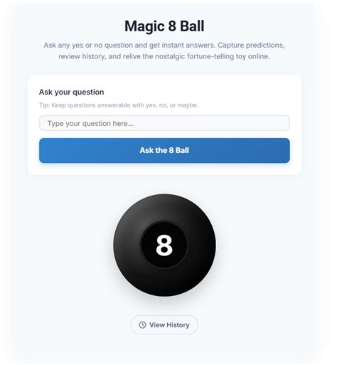 Online Magic 8 Ball Instant Yes Or No Decision Maker
