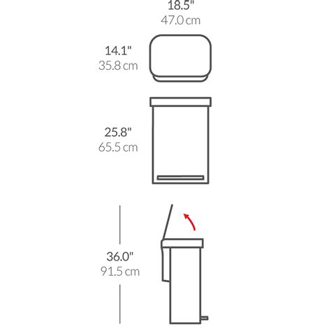 Simplehuman Cw2023 Rectangular Pedal Bin Stainless Steel 5