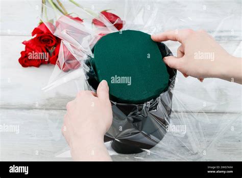 Florist Workplace How To Make Box With Flowers Step By Step Tutorial Proposal Or Wedding