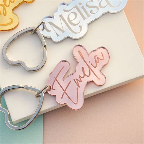 Personalised Keyring Name Key Ring Acrylic Keychain Personalized