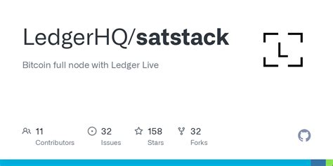 Github Ledgerhqsatstack Bitcoin Full Node With Ledger Live