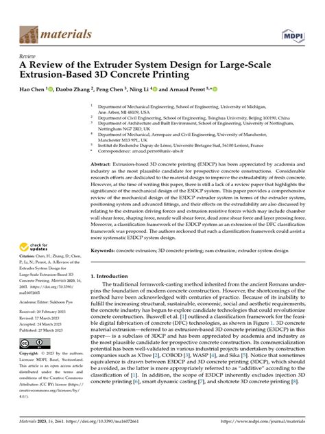 A Review Of The Extruder System Design For Large S Pdf Extrusion