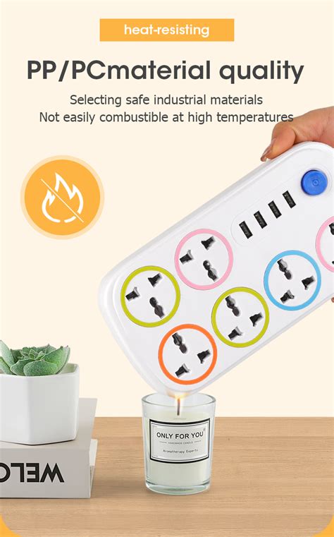 Zeus Power Universal Socket Extension Moveable Multi Function Socket W Usb Socket Extension