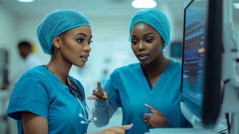 Free Nurses Discussing Data Image Nurses Healthcare Hospital