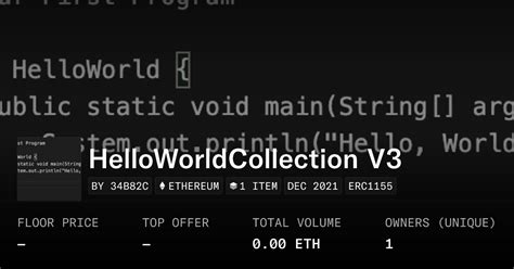 Helloworldcollection V3 Collection Opensea