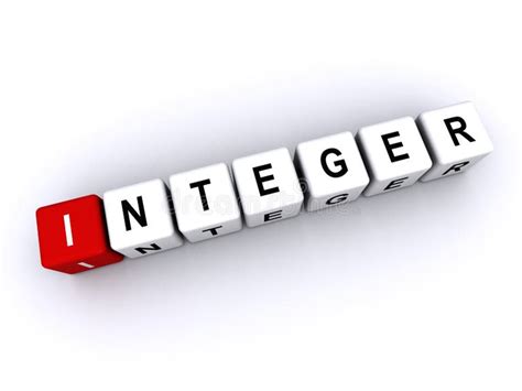 Integer Word Block On White Stock Illustration Illustration Of Number