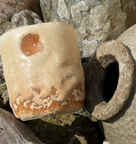 Ceramic Coffee Cup Contemporary Sustainable Cornish Pottery Fossil