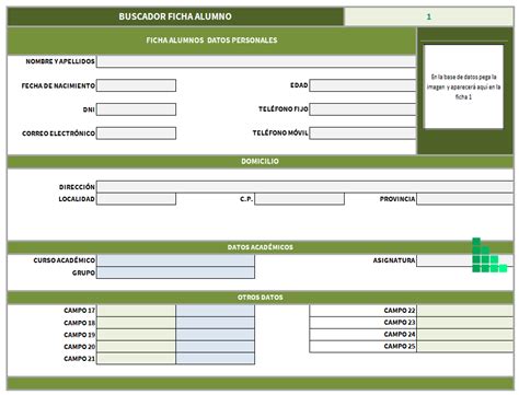 Plantilla Ficha De Alumno Excel Todo Plantillas Excel
